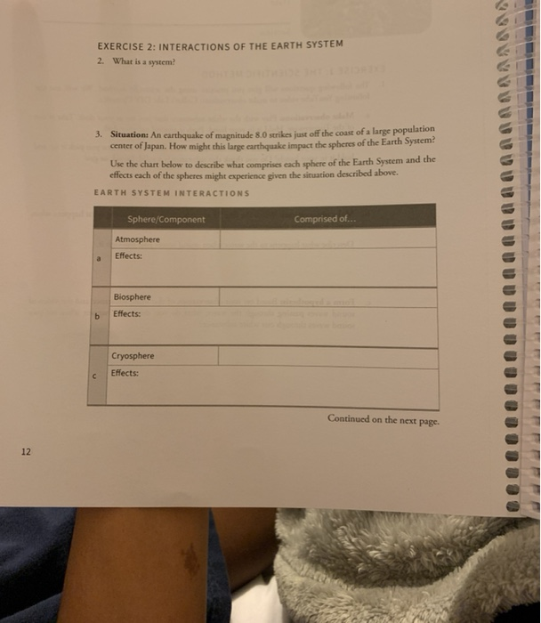 Solved EXERCISE 2: INTERACTIONS OF THE EARTH SYSTEM 2. What | Chegg.com