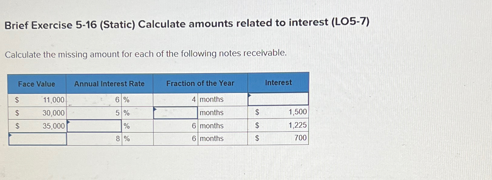 Solved Brief Exercise 5-16 (Static) ﻿Calculate amounts | Chegg.com