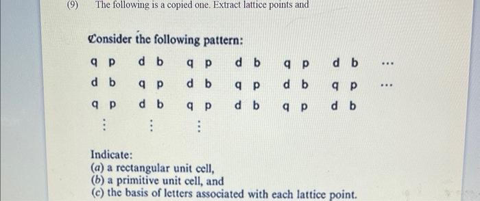 Solved The following is a copied one. Extract lattice points | Chegg.com