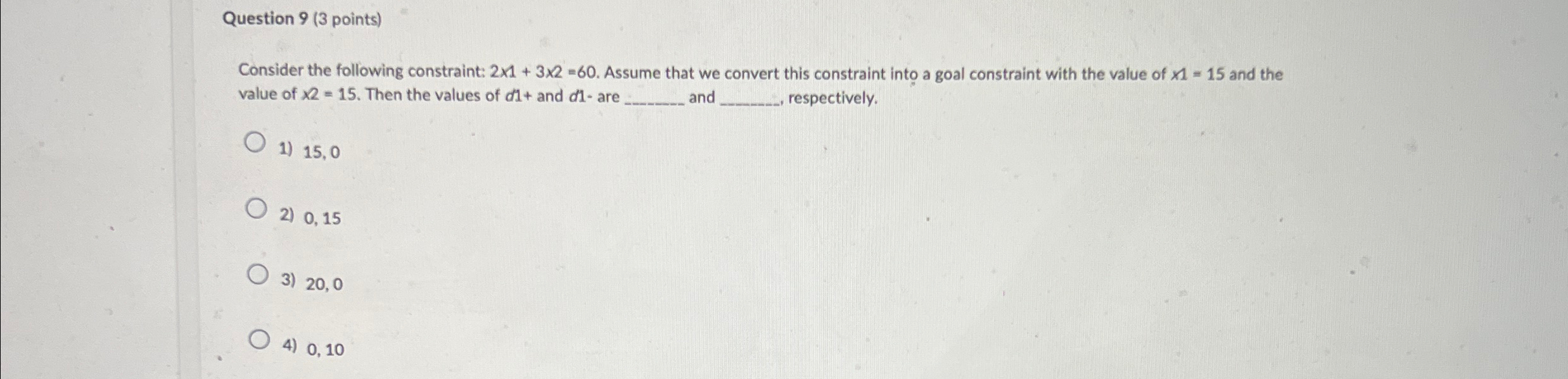 Solved Question 9 (3 ﻿points)Consider the following | Chegg.com
