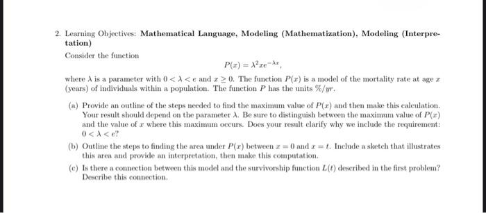 2. Learning Objectives: Mathematical Language, | Chegg.com