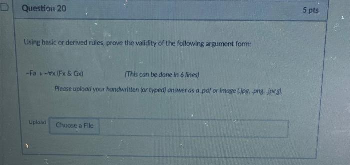 Solved Using basic or derived rules, prove the validity of | Chegg.com