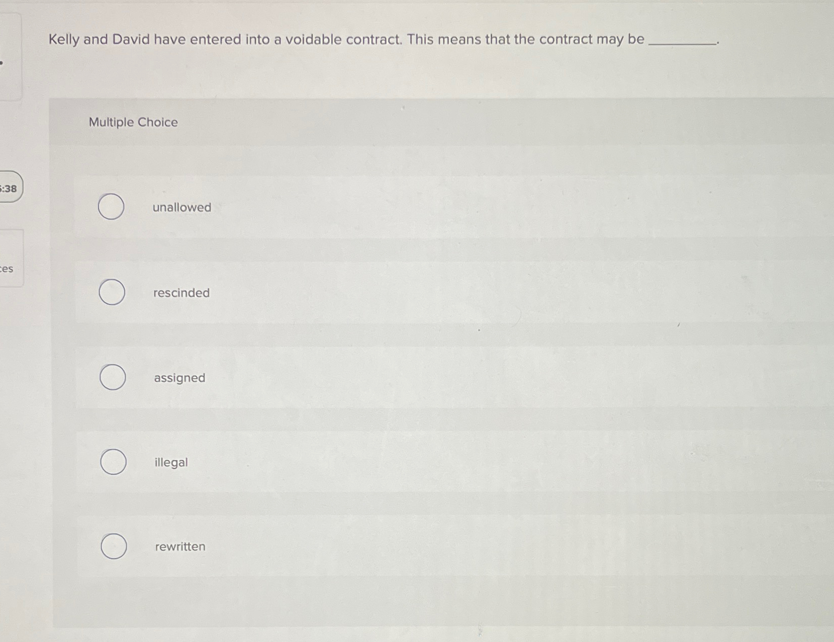 Solved Kelly and David have entered into a voidable | Chegg.com