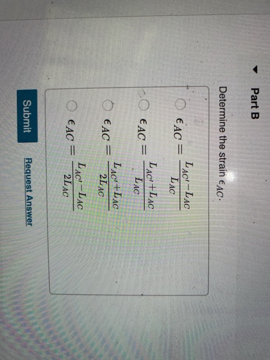 Solved A loading causes the block to deform into the dashed | Chegg.com