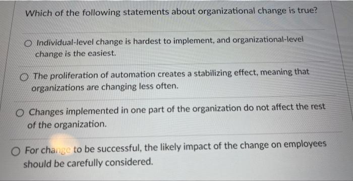 Solved Which of the following statements about | Chegg.com