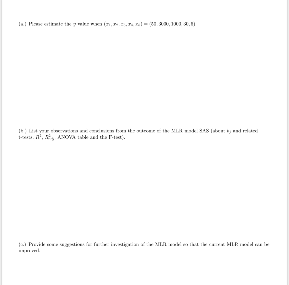 Solved Problem 5: (14 ﻿points) ﻿The following data reflect | Chegg.com