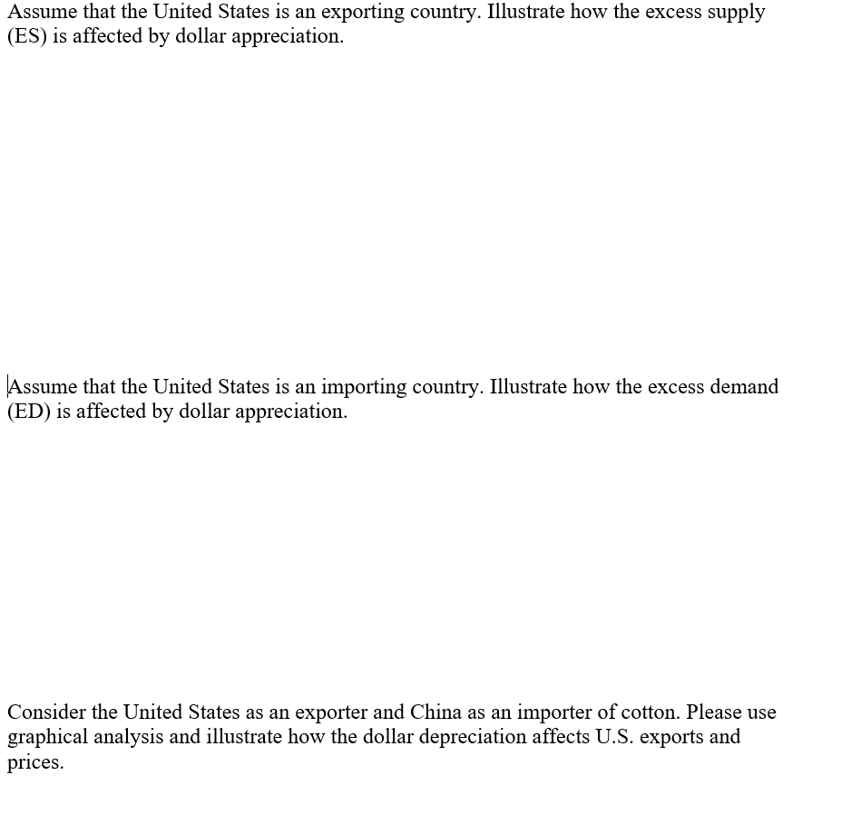 Assume that the United States is an exporting | Chegg.com