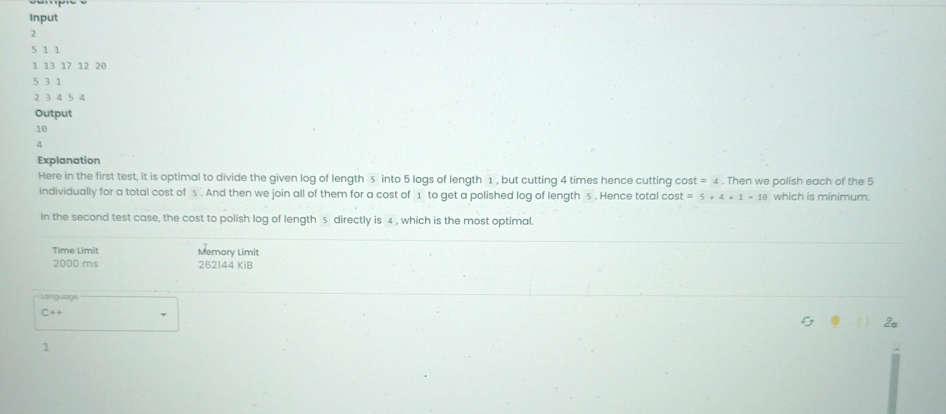 Solved You are given an unpolished log of wood of length N, | Chegg.com