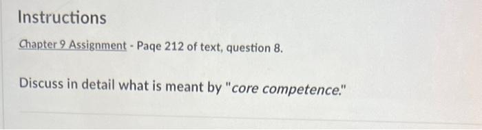 Solved Instructions Chapter 9 Assignment - Paqe 212 of text, | Chegg.com
