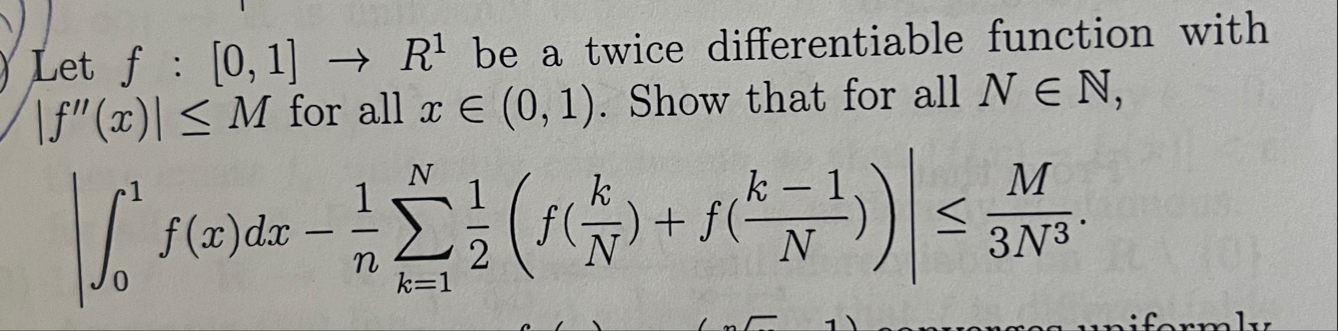 Solved Let f:[0,1]→R1 ﻿be a twice differentiable function | Chegg.com