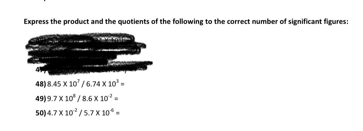 Solved Express the product and the quotients of the | Chegg.com
