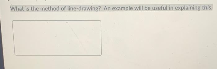 Solved What is the method of line-drawing? An example will | Chegg.com