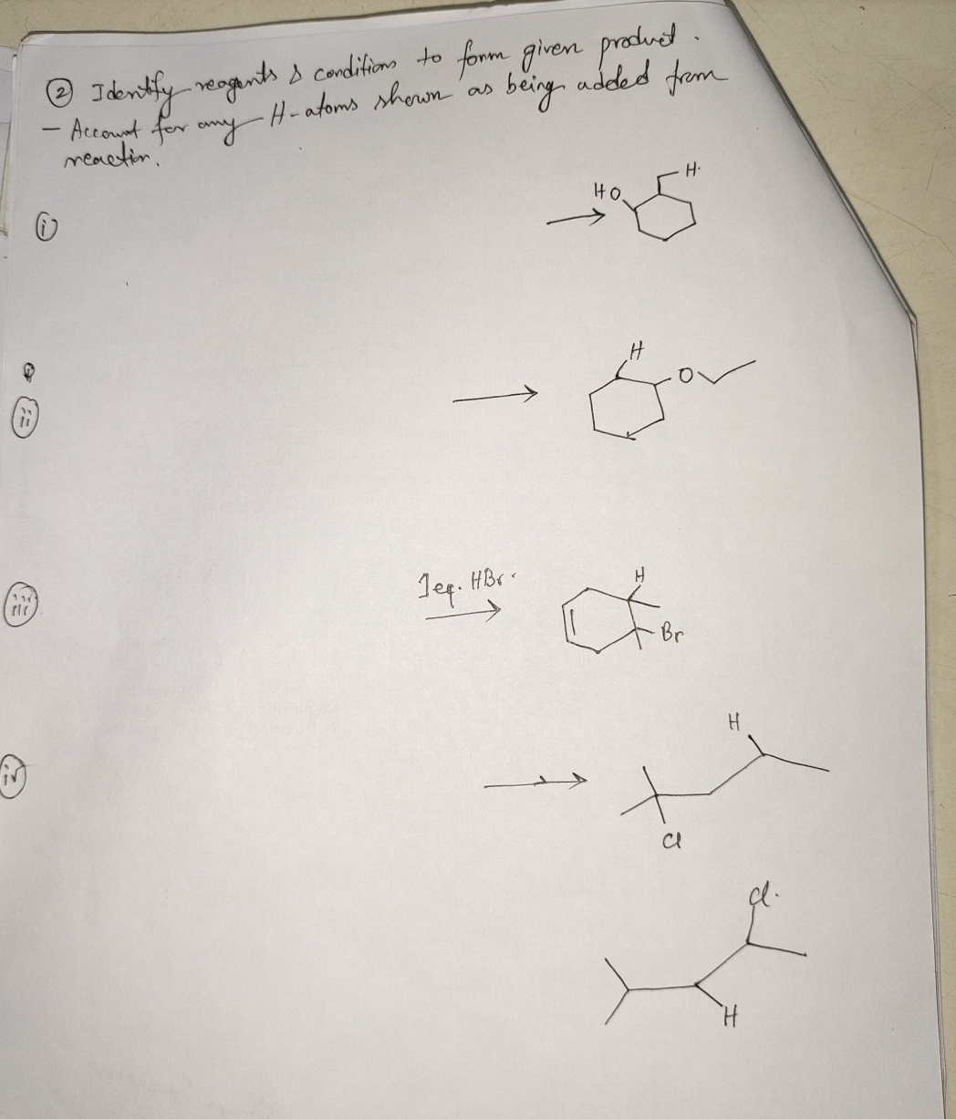 Solved Identify reagents and condition to form given | Chegg.com