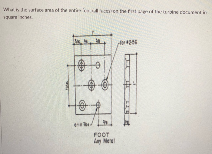 Solved What is the surface area of the entire foot (all | Chegg.com