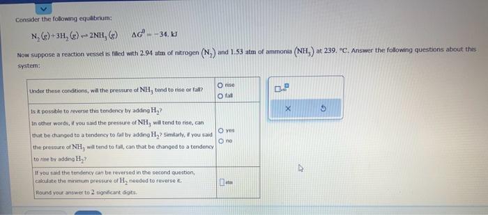 Solved Consider the followng equilibrium: N2( g)+3H2( | Chegg.com Solved Consider the followng equilibrium: N2( g)+3H2( | Chegg.com