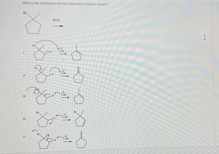 Solved What is the mechanism for the elimination reaction | Chegg.com