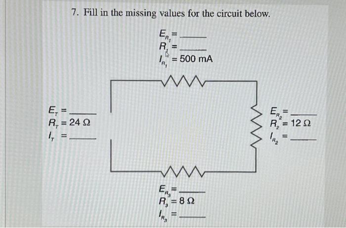 Solved 5. Calculate the missing values in the following | Chegg.com
