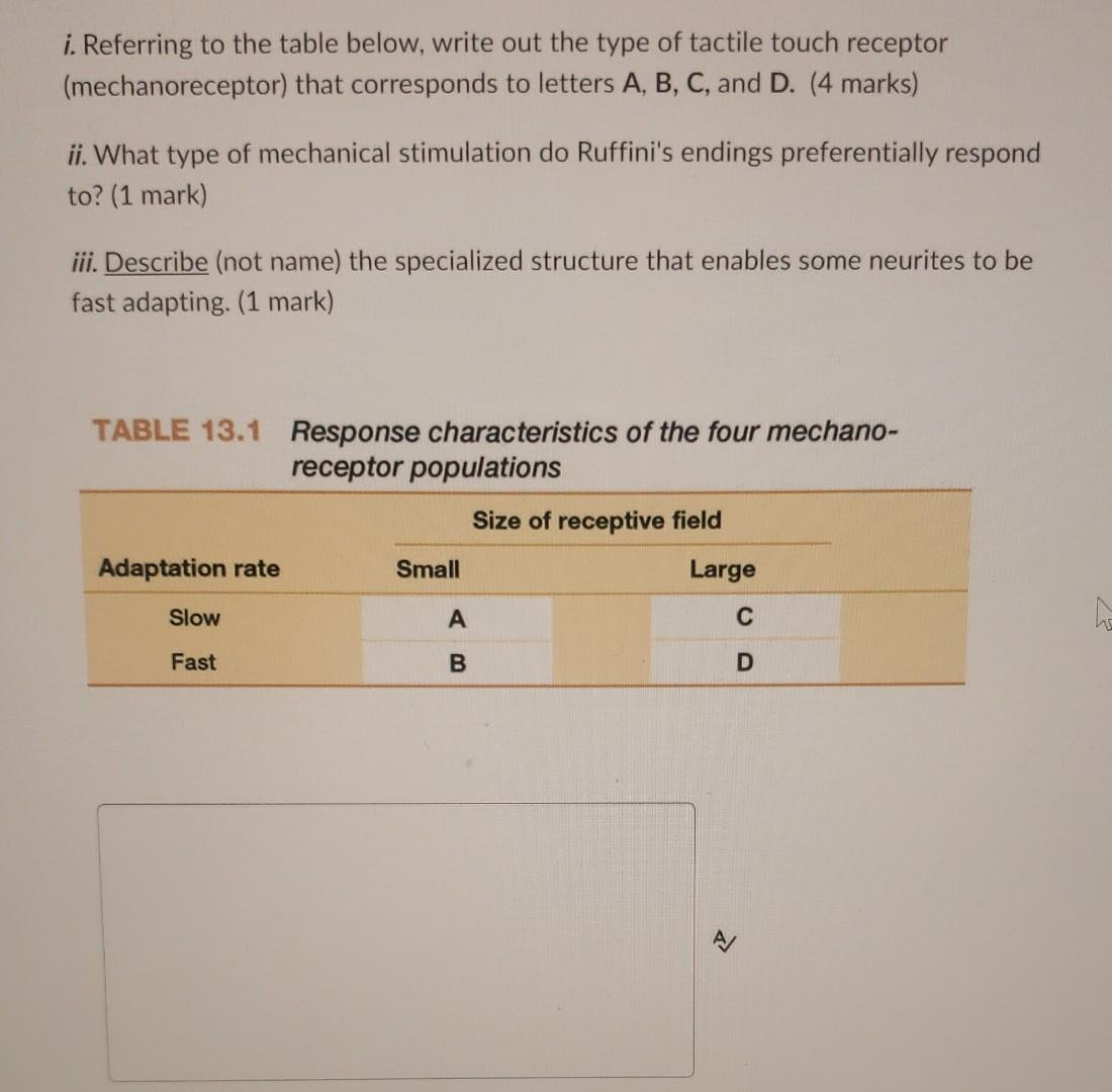 Solved i. Referring to the table below, write out the type | Chegg.com
