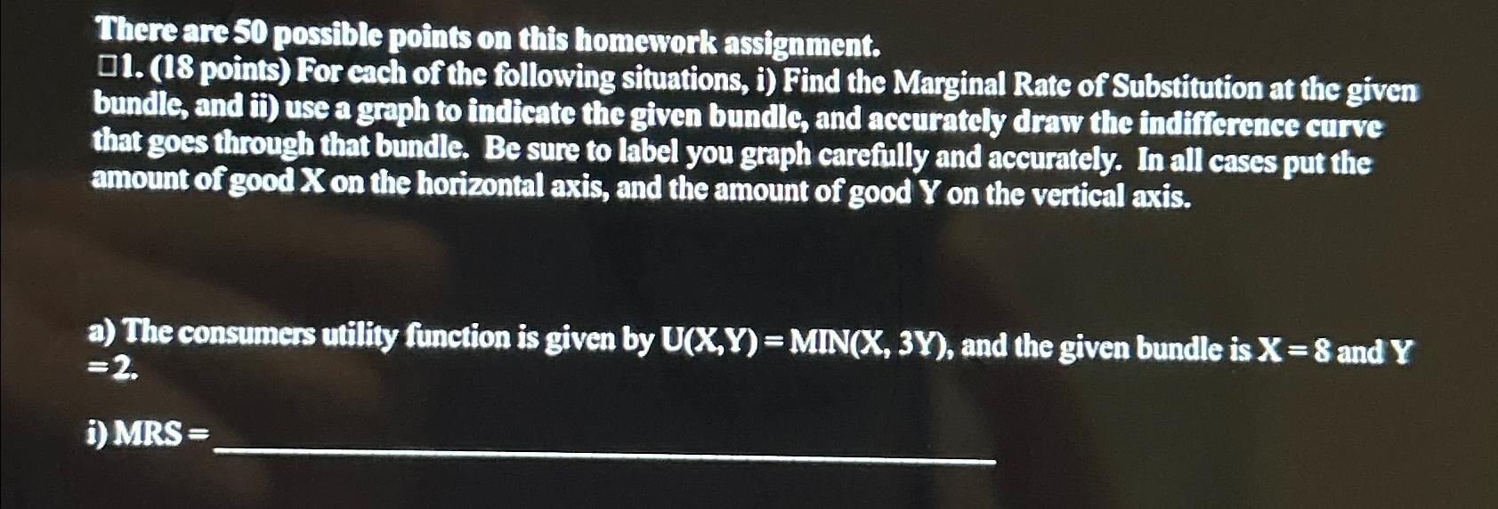 Solved (18 ﻿points) ﻿For each of the following situations, | Chegg.com