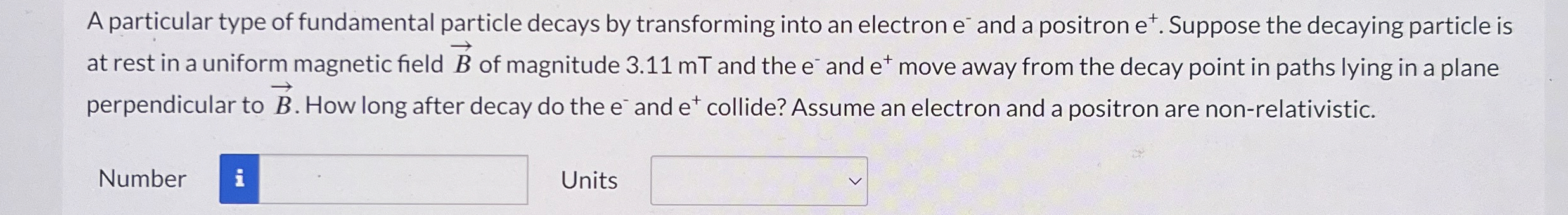 Solved A particular type of fundamental particle decays by | Chegg.com