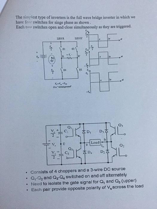 Solved Experiment No. 4 DC TO AC INVERTORS Objective: To | Chegg.com