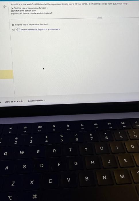 Solved A machine is tow wore 5145,800 and wit be deprecated | Chegg.com