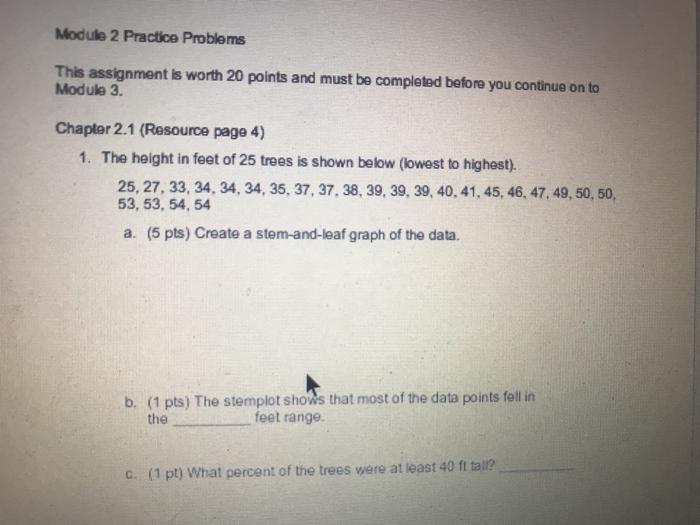 Solved Module 2 Practice Problems This assignment is worth | Chegg.com