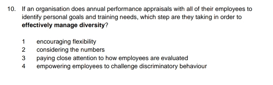 Solved If an organisation does annual performance appraisals | Chegg.com