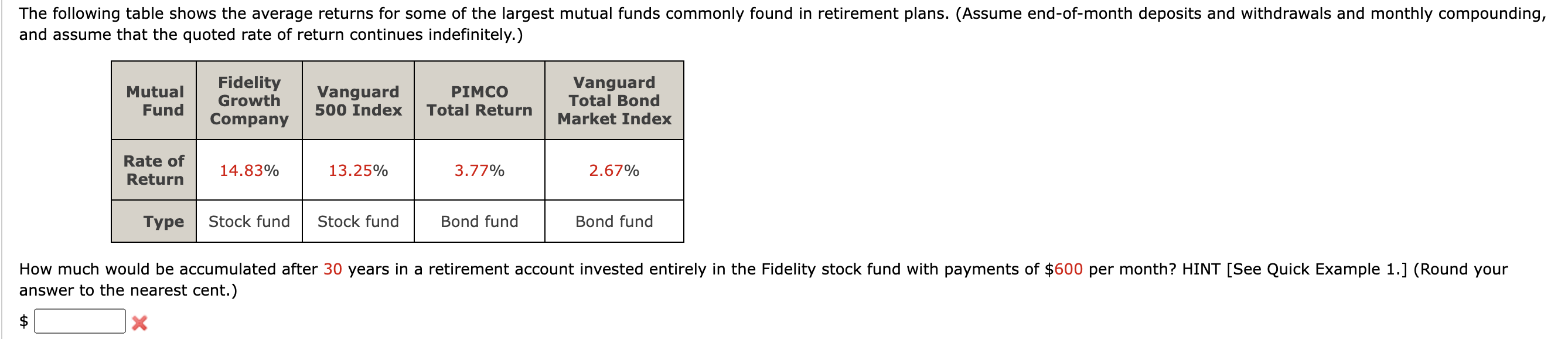 Solved and assume that the quoted rate of return continues | Chegg.com