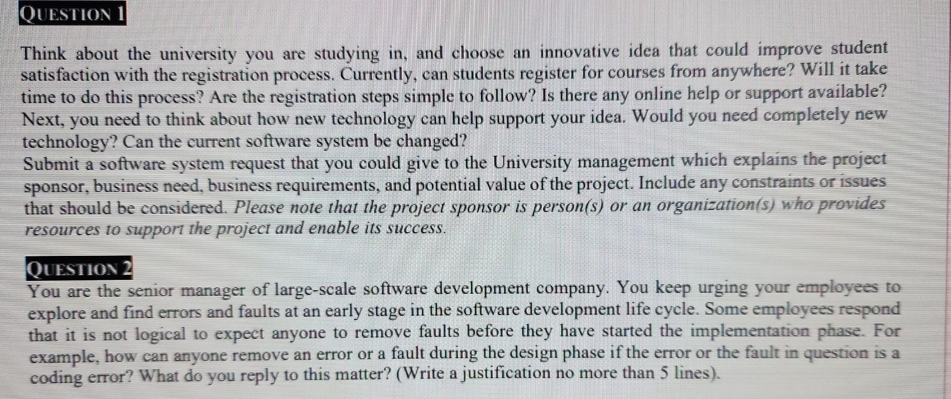 Think about the university you are studying in, and | Chegg.com