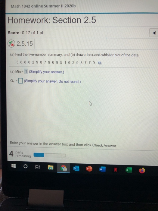 Solved Math 1342 online Summer 11 2020b Homework: Section | Chegg.com