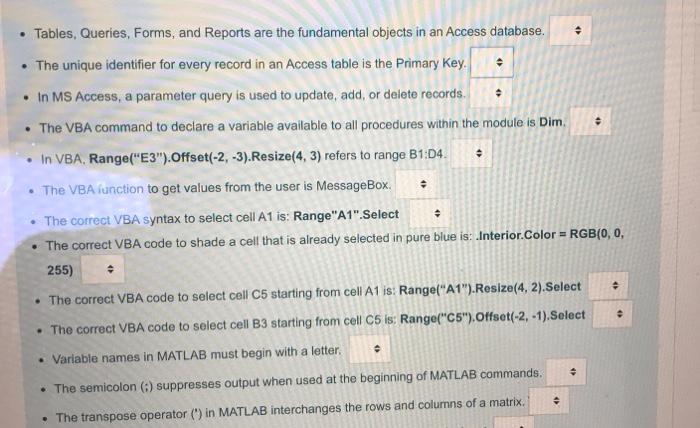 Solved . • Tables, Queries, Forms, and Reports are the | Chegg.com