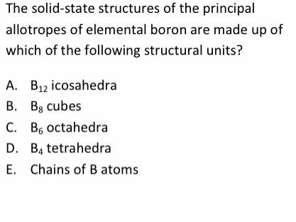 Solved The solid-state structures of the principal | Chegg.com