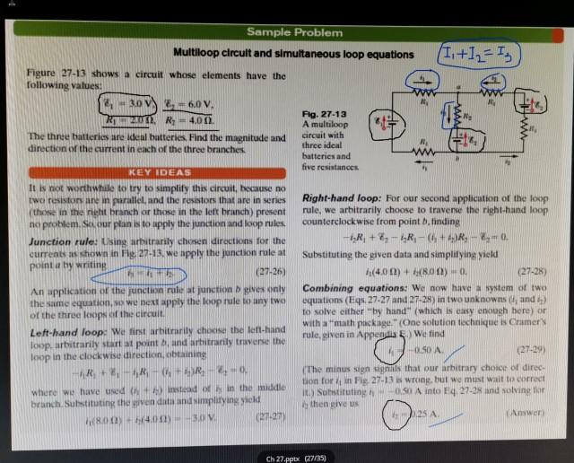 Solved (1, +12= Ig 4 Sample Problem Multiloop circuit and | Chegg.com