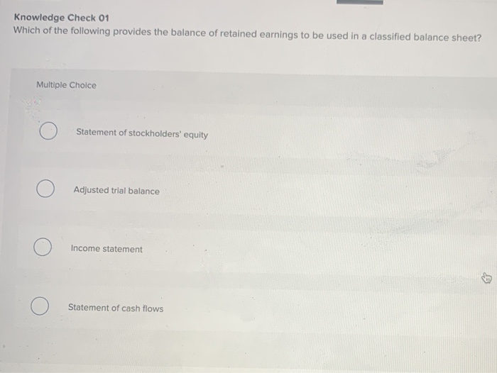 Solved Knowledge Check 01 In the adjusted trial balance, the | Chegg.com