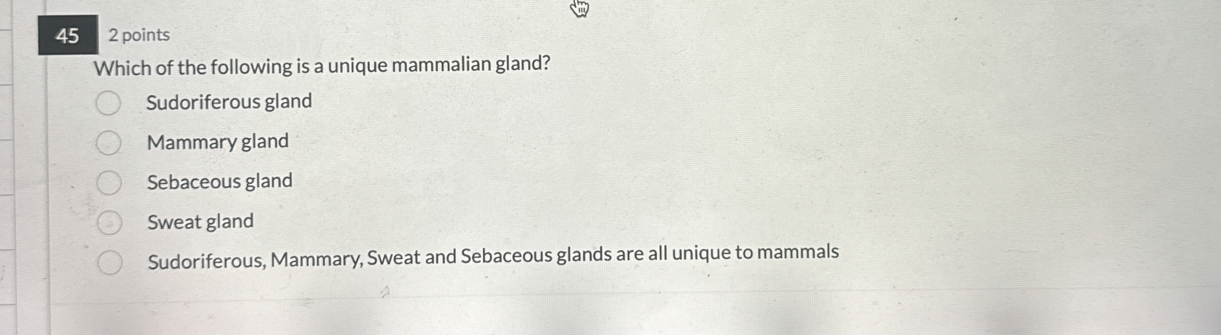 Solved 452 ﻿pointsWhich of the following is a unique | Chegg.com