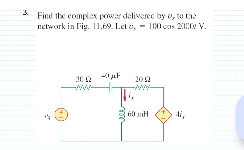 Solved Find the complex power delivered by vs ﻿to the | Chegg.com