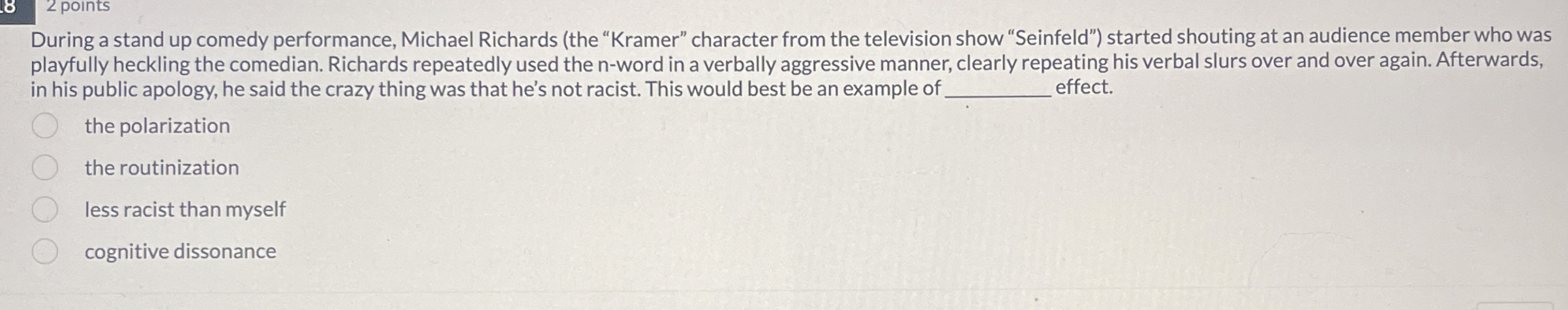 Solved During a stand up comedy performance, Michael | Chegg.com