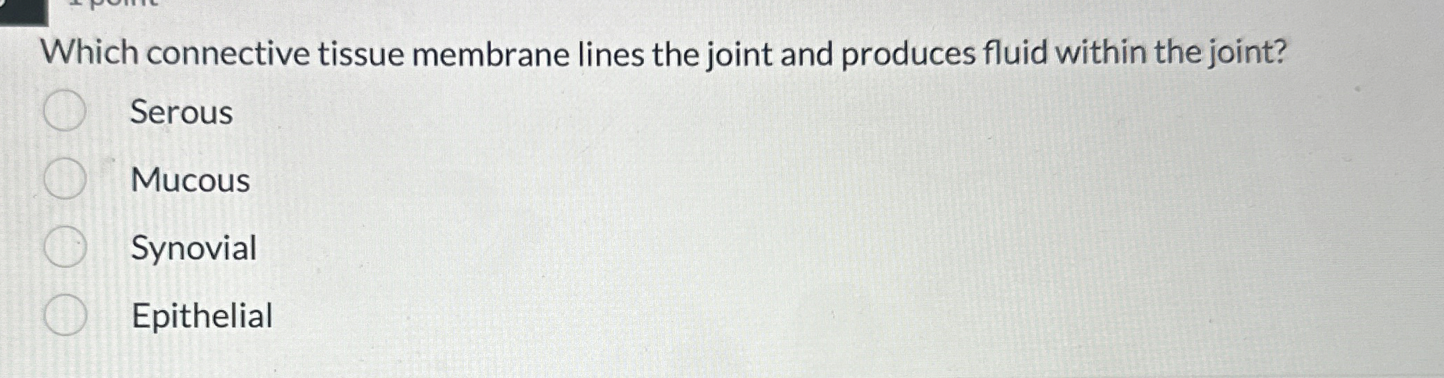 Solved Which connective tissue membrane lines the joint and | Chegg.com