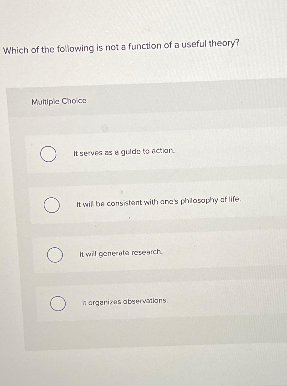 Solved Which of the following is not a function of a useful | Chegg.com