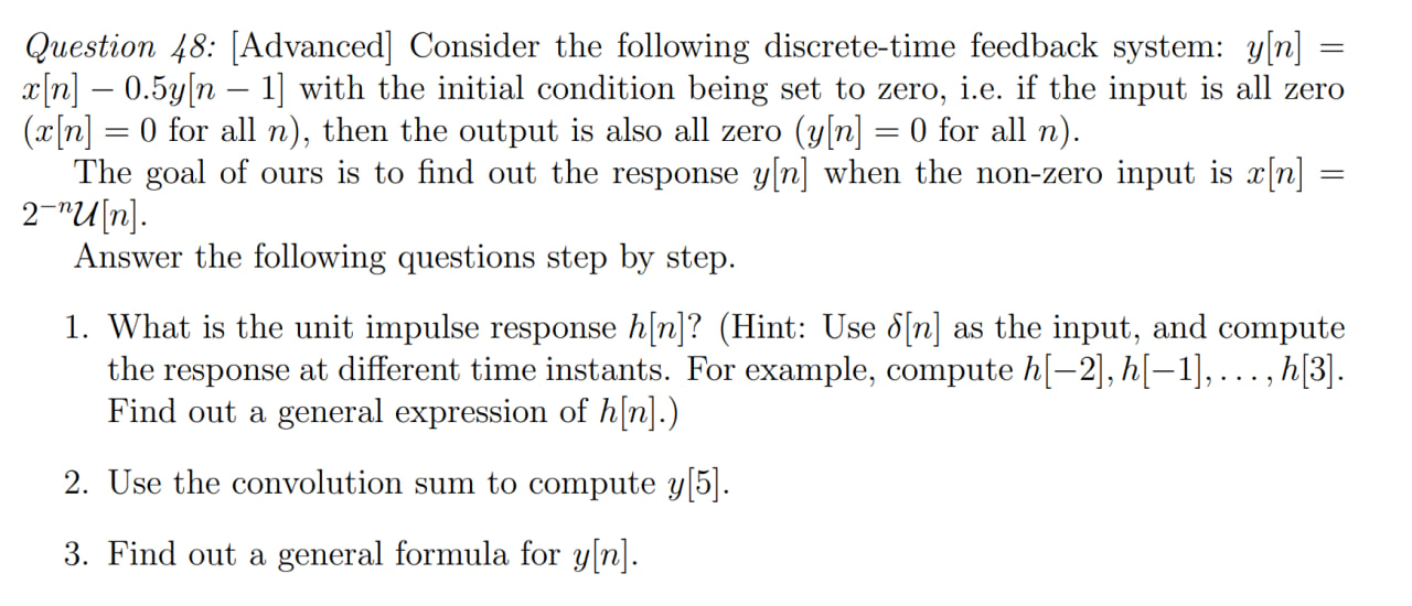 Solved Question 48: [Advanced] ﻿Consider the following | Chegg.com