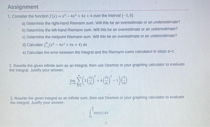 Solved 1. Consider the function f(x)=x5−4x3+4x+4 over the | Chegg.com