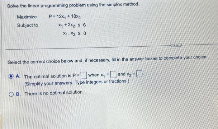 Solved Solve the linear programming problem using the | Chegg.com