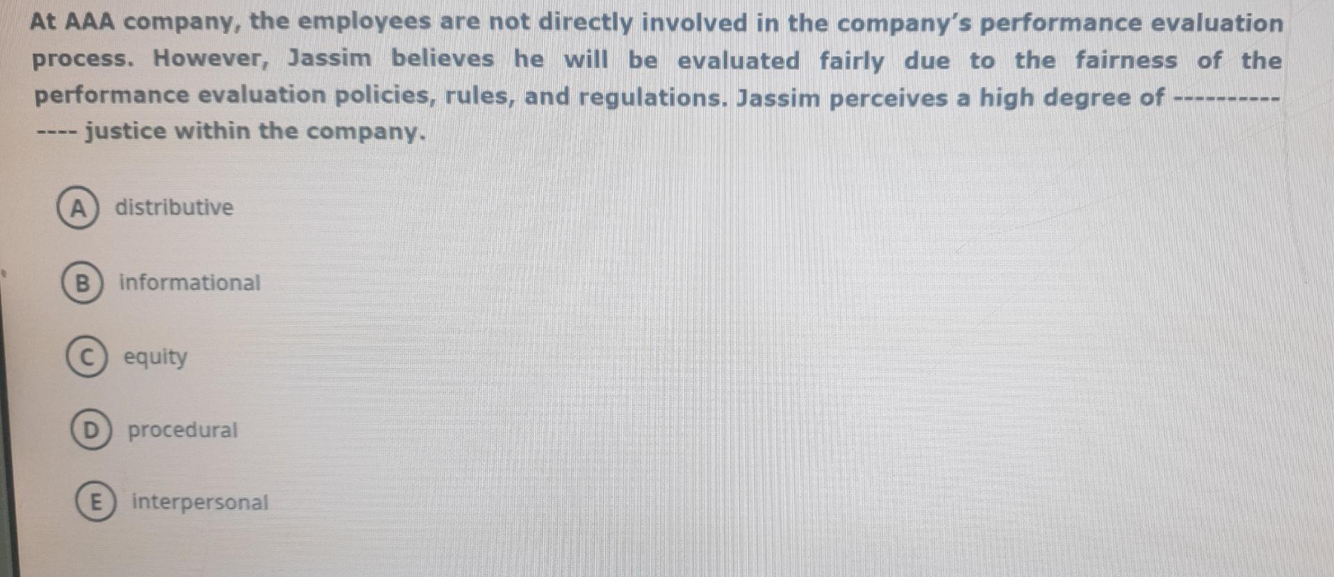 Solved At AAA company, the employees are not directly | Chegg.com