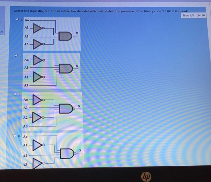 Solved Select the logic diagram for an active-low decoder | Chegg.com