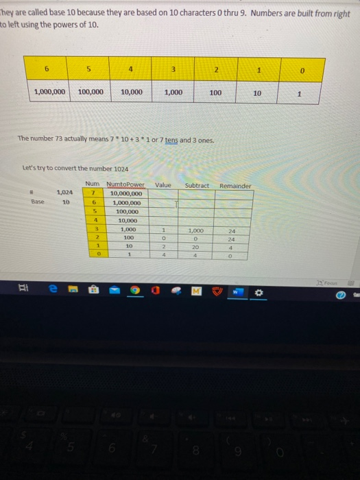 Solved They are called base 10 because they are based on 10 | Chegg.com
