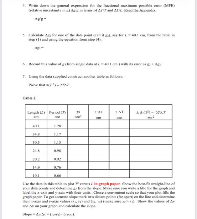 Purpose To learn how to analyse experimental data and | Chegg.com