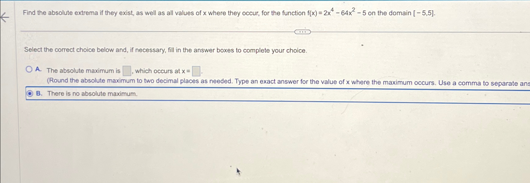 Solved Find the absolute extrema if they exist, as well as | Chegg.com
