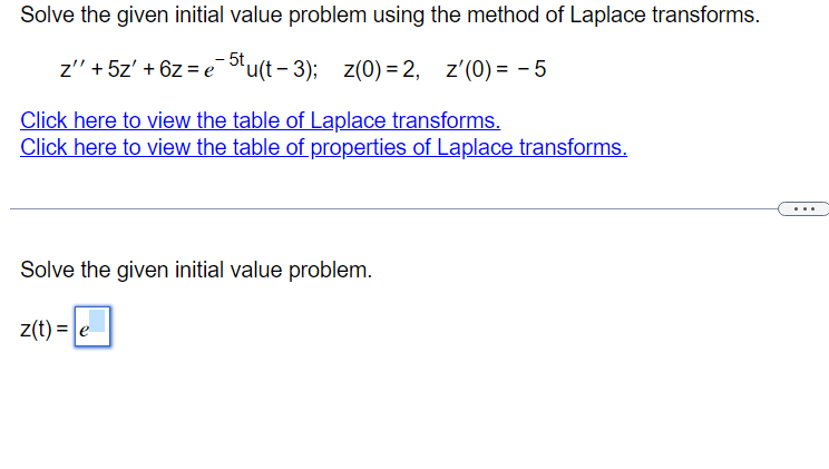 Solved Solve the given initial value problem using the | Chegg.com