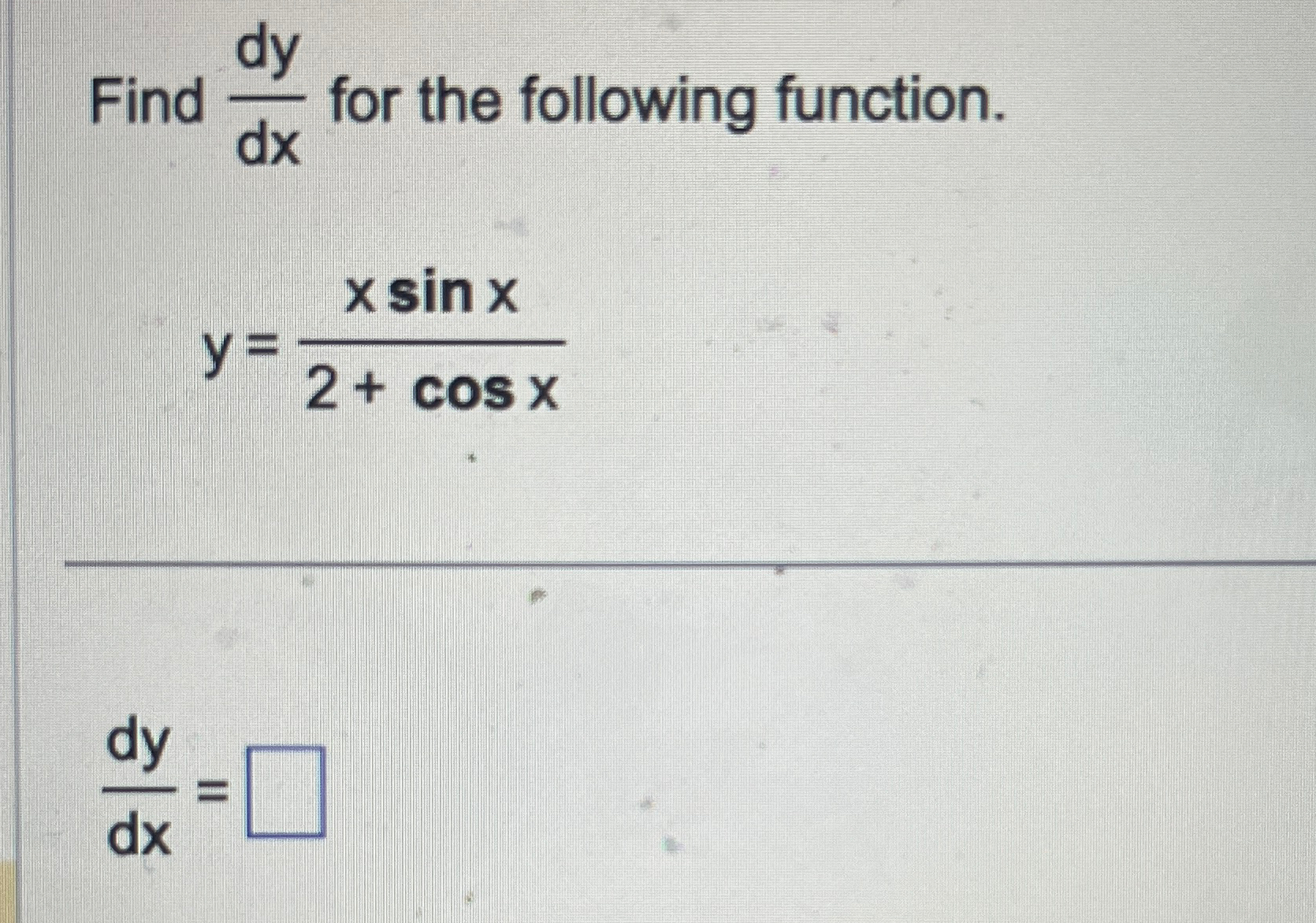 Solved Find dydx ﻿for the following | Chegg.com